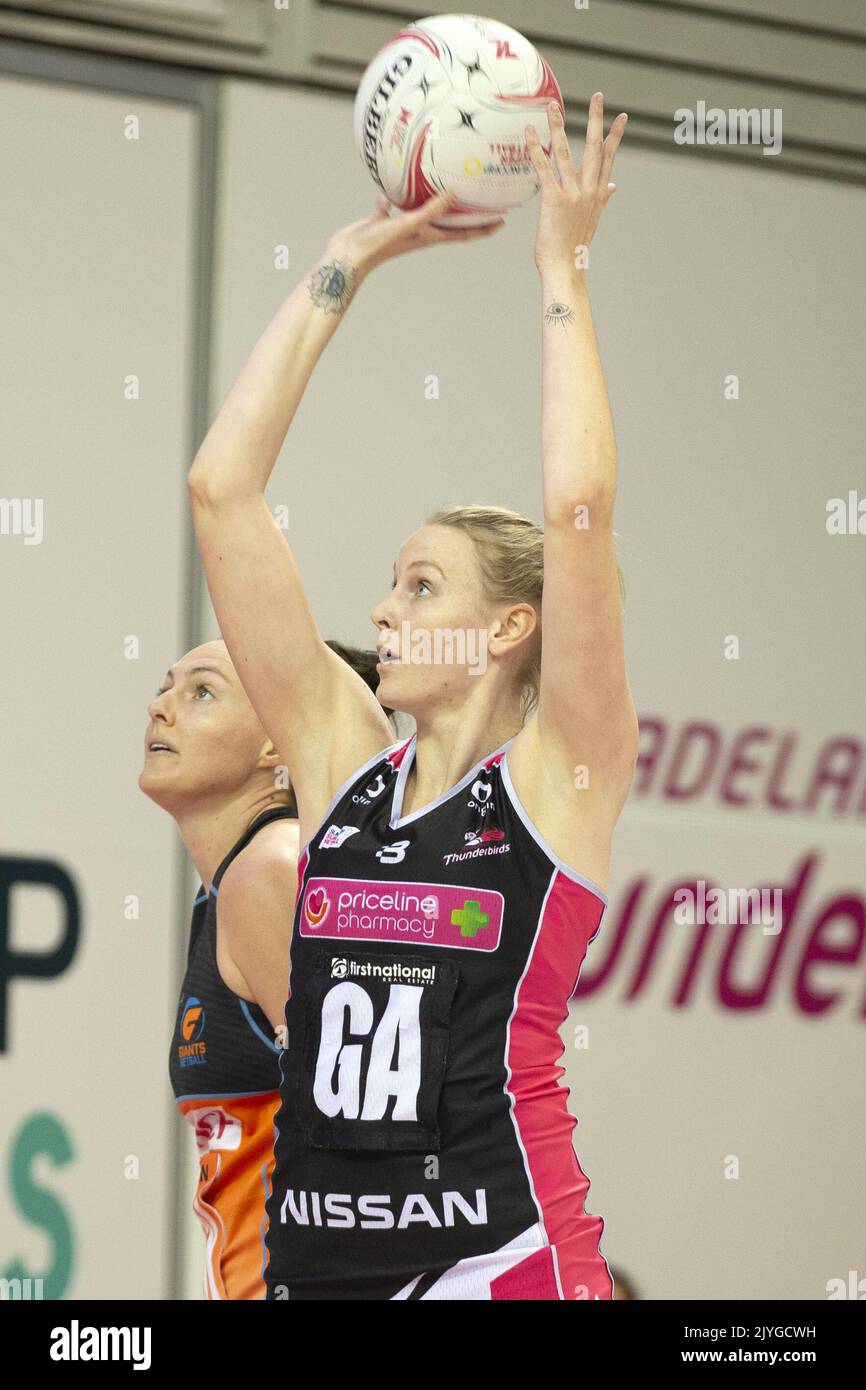 Hannah Petty during the Round 12 Super Netball match between the ...