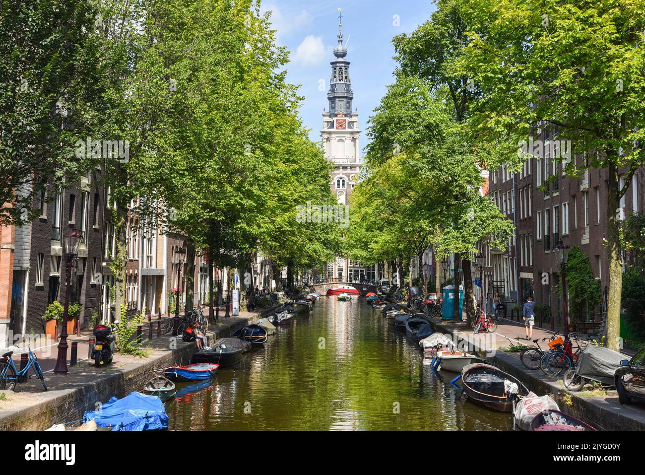 Amsterdam, Netherlands, May 2022. View at the Zuiderkerk from the ...