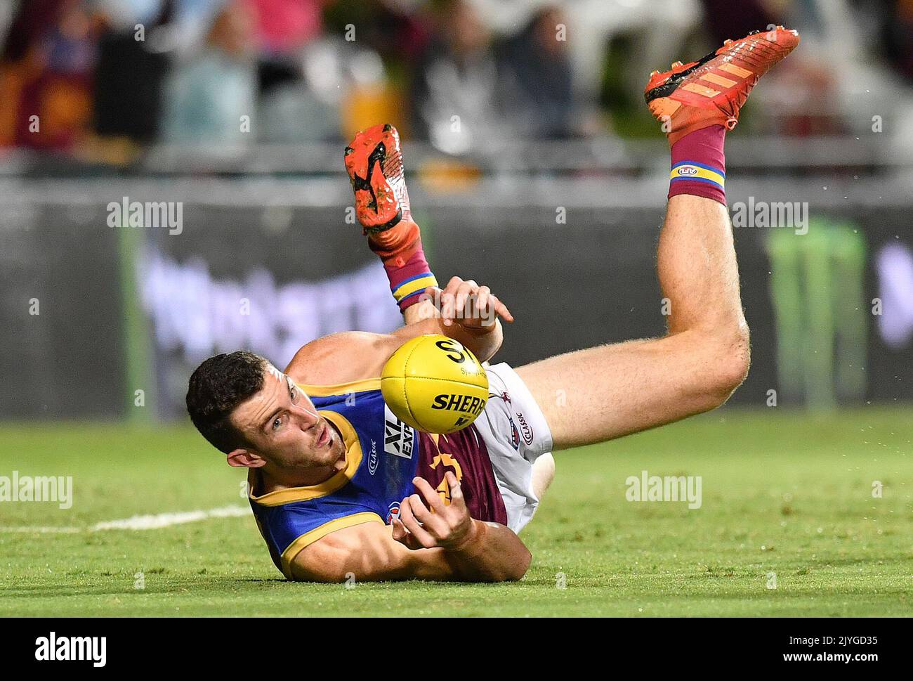 Daniel McStay of the Lions in action during the Round 17 AFL match ...