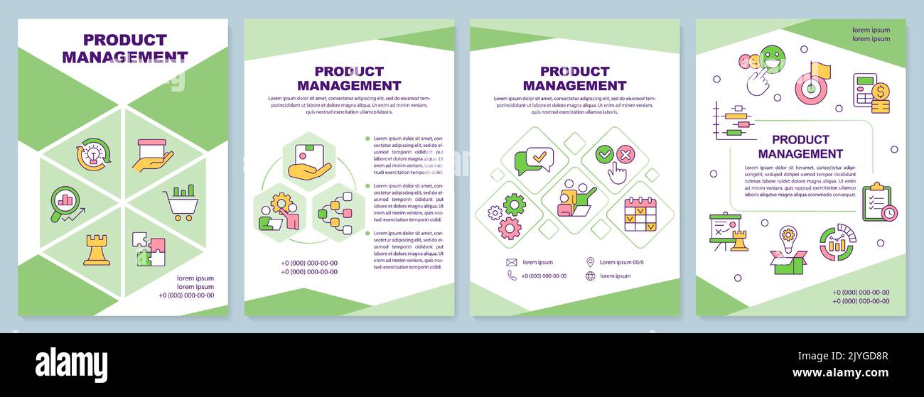 Product management green brochure template Stock Vector Image & Art - Alamy