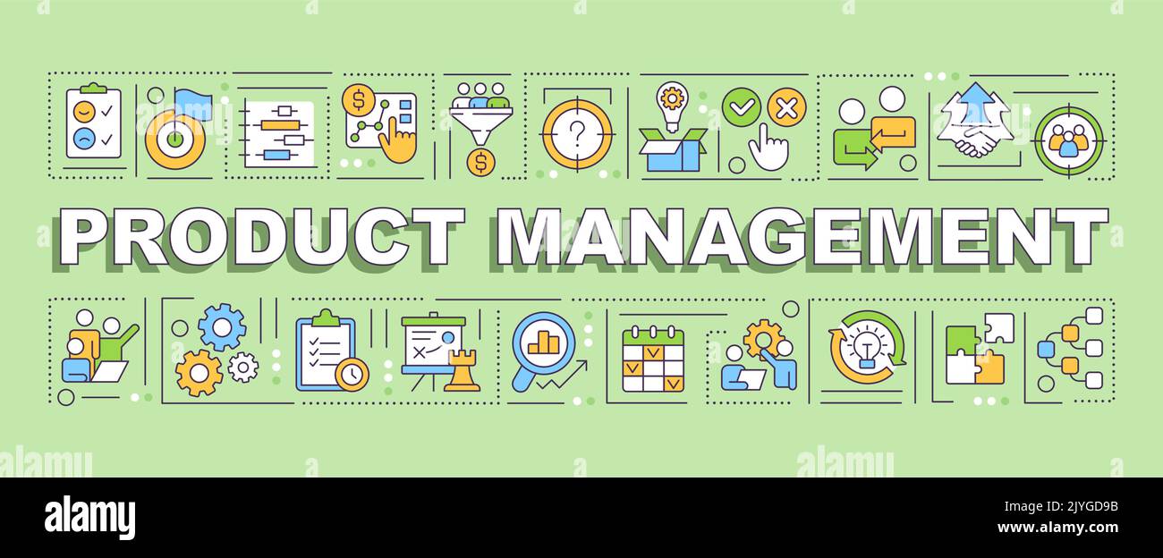 Product management word concepts green banner Stock Vector Image & Art ...