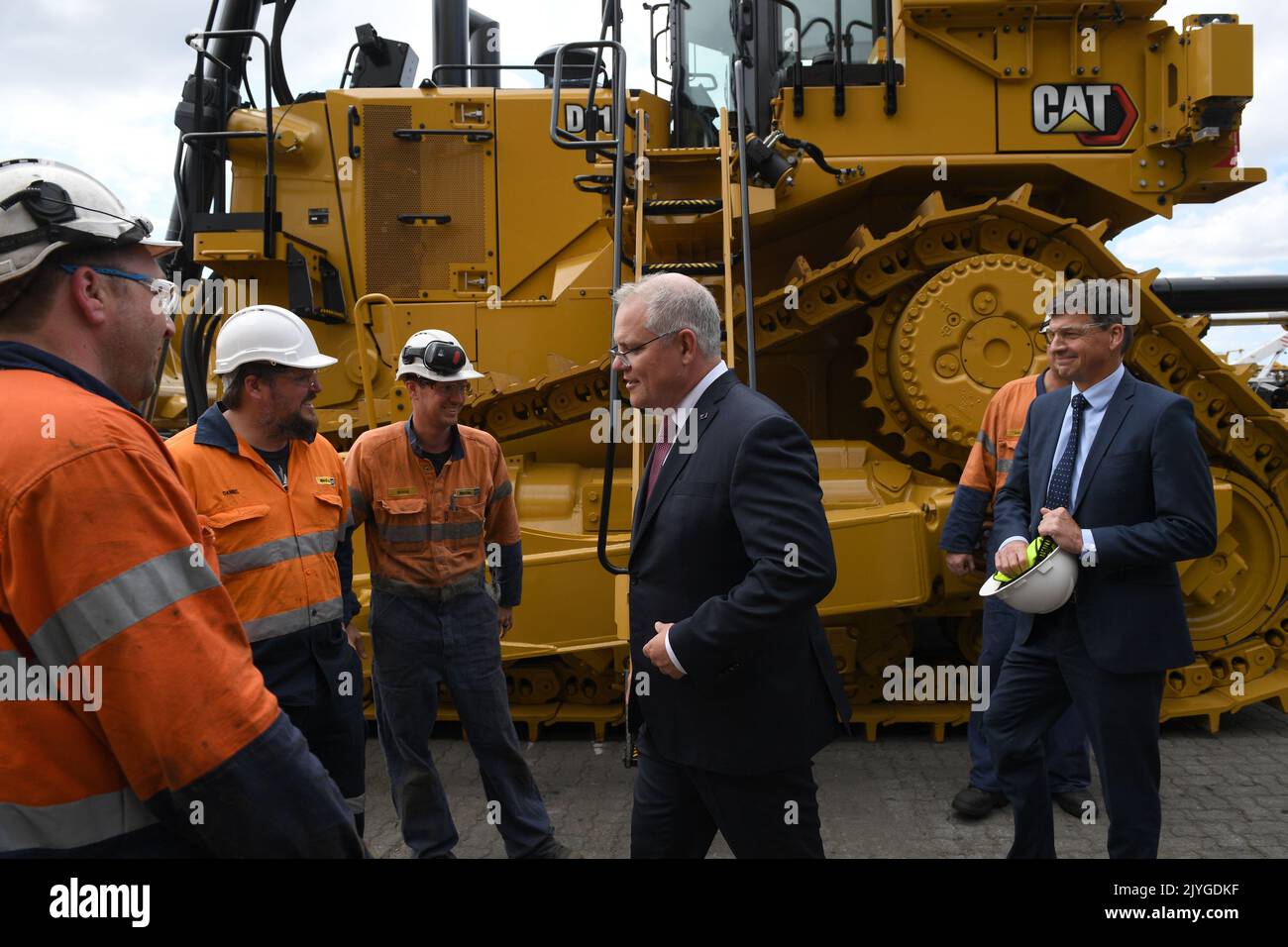 Prime Minister Scott Morrison and Energy Minister Angus Taylor meet ...