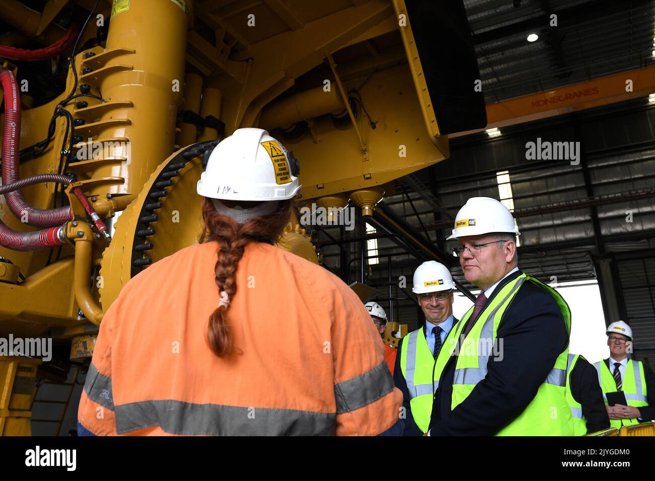 Prime Minister Scott Morrison and Energy Minister Angus Taylor tour the ...