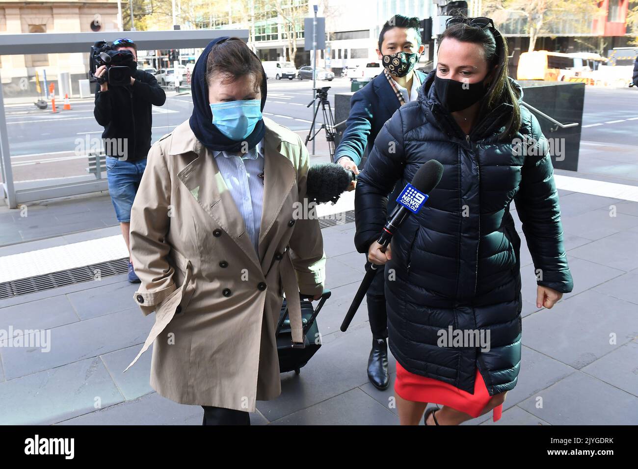 Rosa Catherine Rossi (left) arrives to the County Court of Victoria in ...