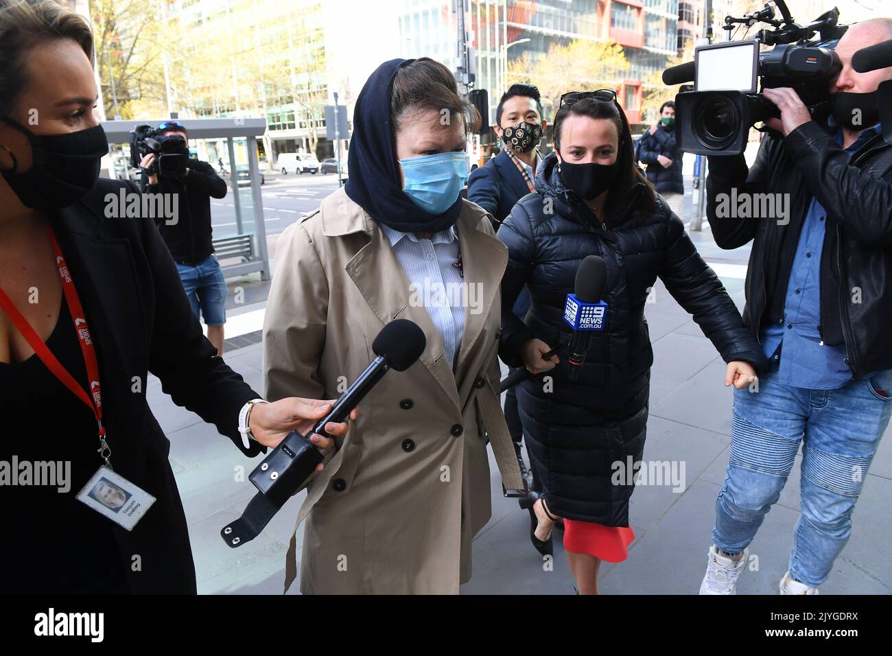 Rosa Catherine Rossi (centre left) arrives to the County Court of ...