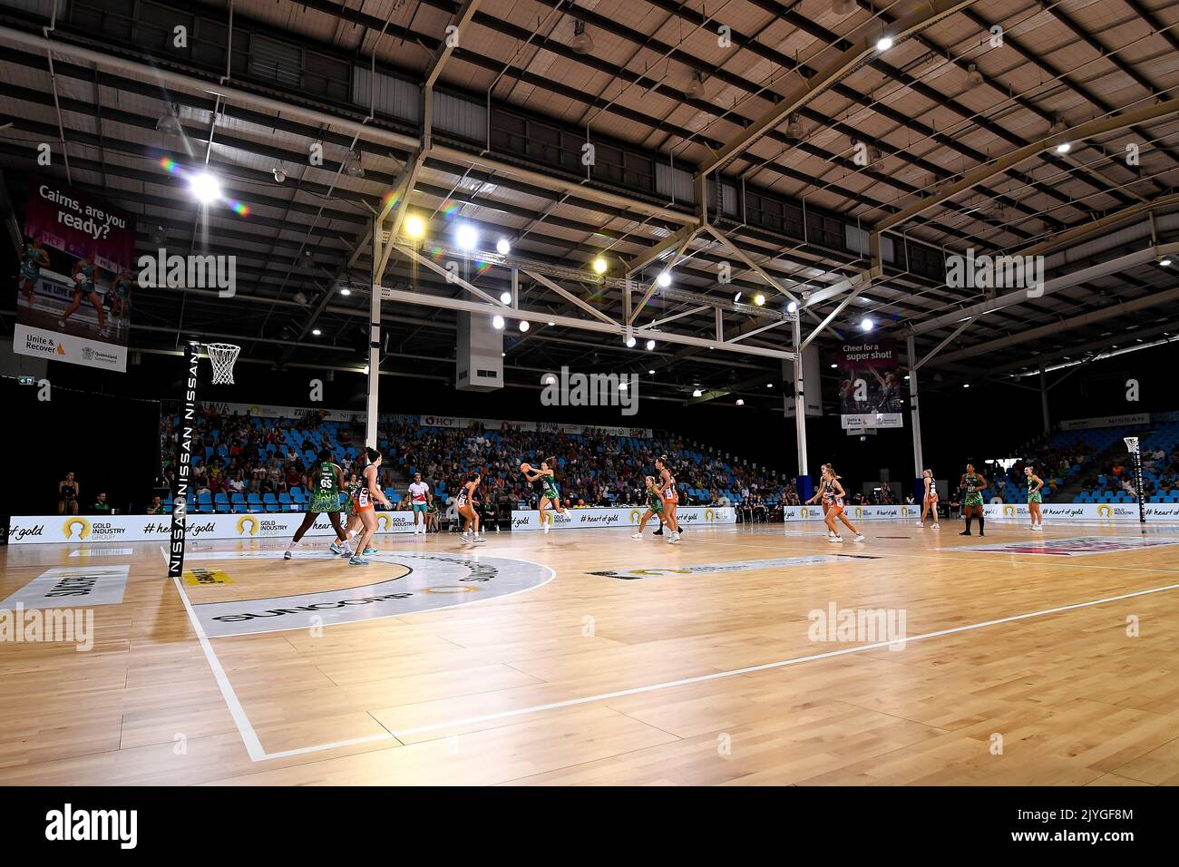 A general view is seen during the Round 13 Super Netball match between ...