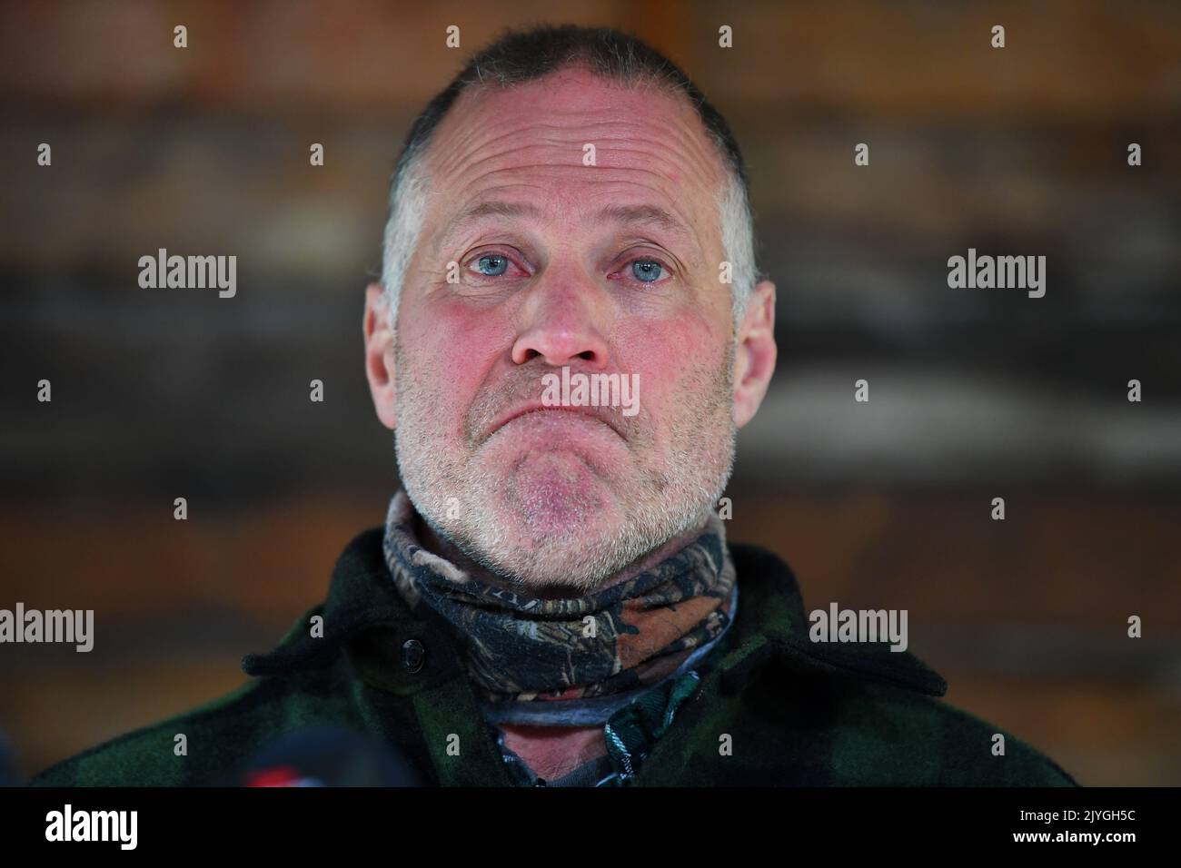 Shane Wall father of William Wall speaks to media during a press ...
