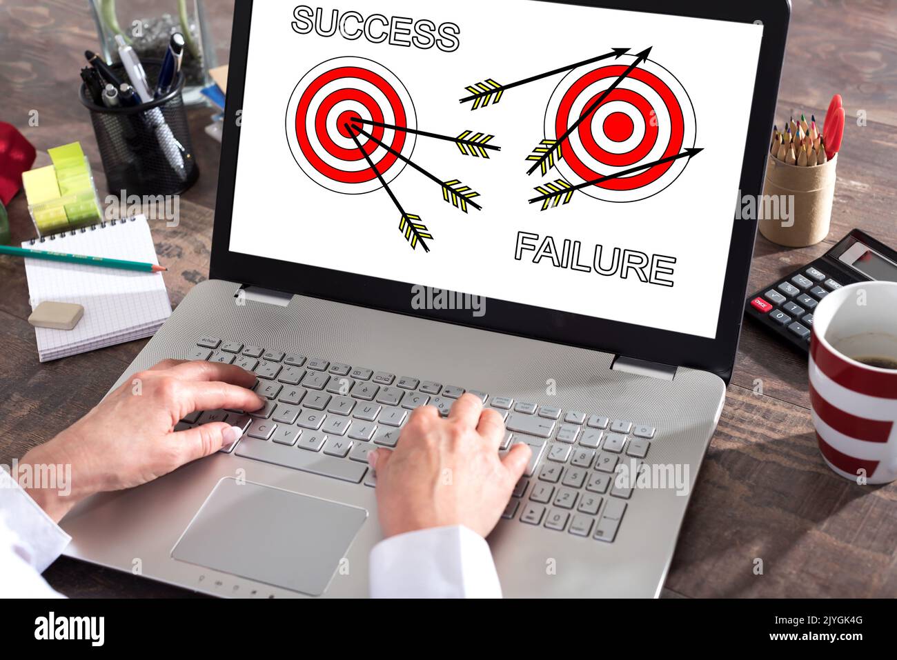 Success and failure concept shown on a laptop screen Stock Photo - Alamy