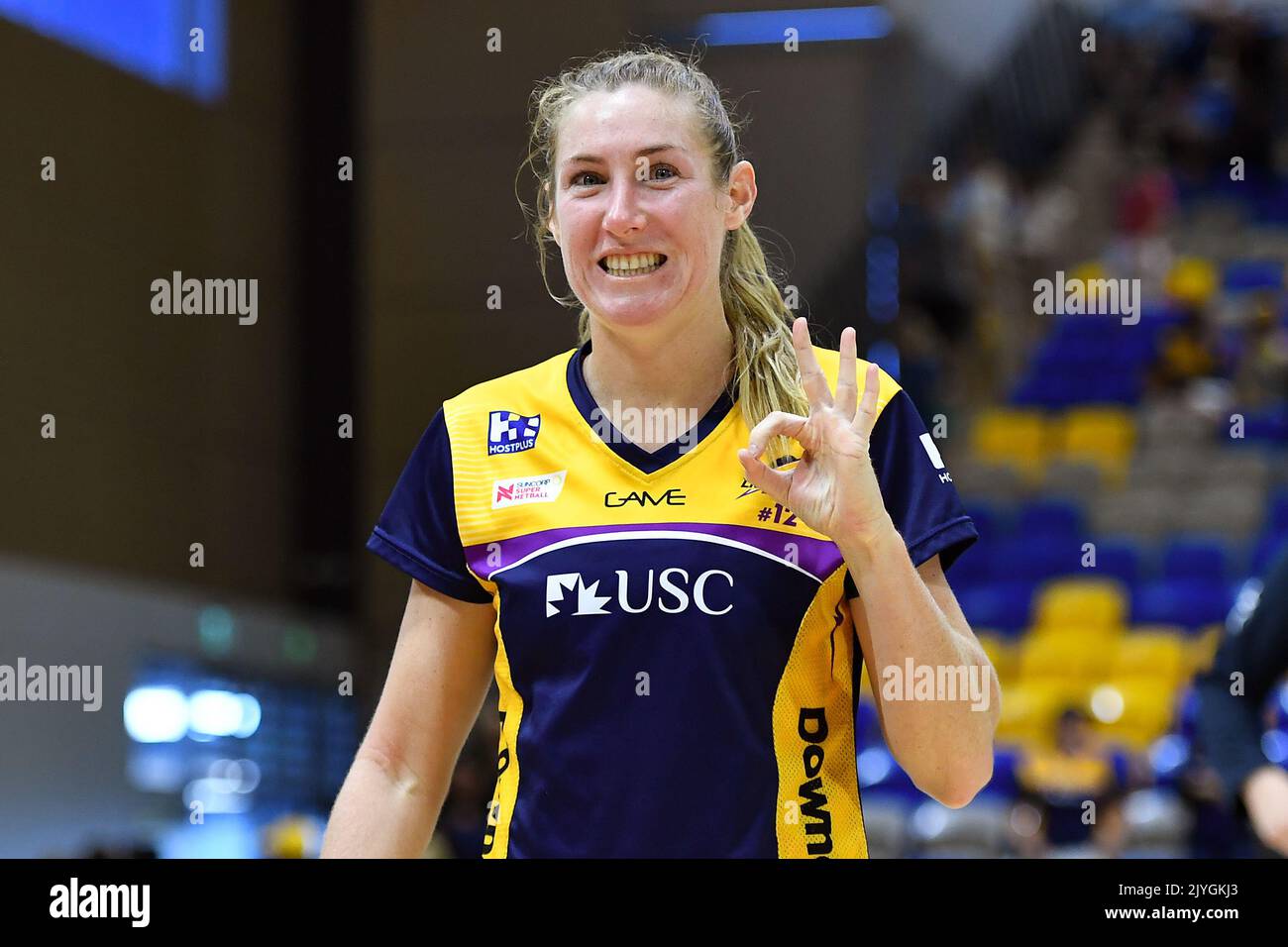 Jacqueline Russell of the Lightning gestures after playing her 50th ...