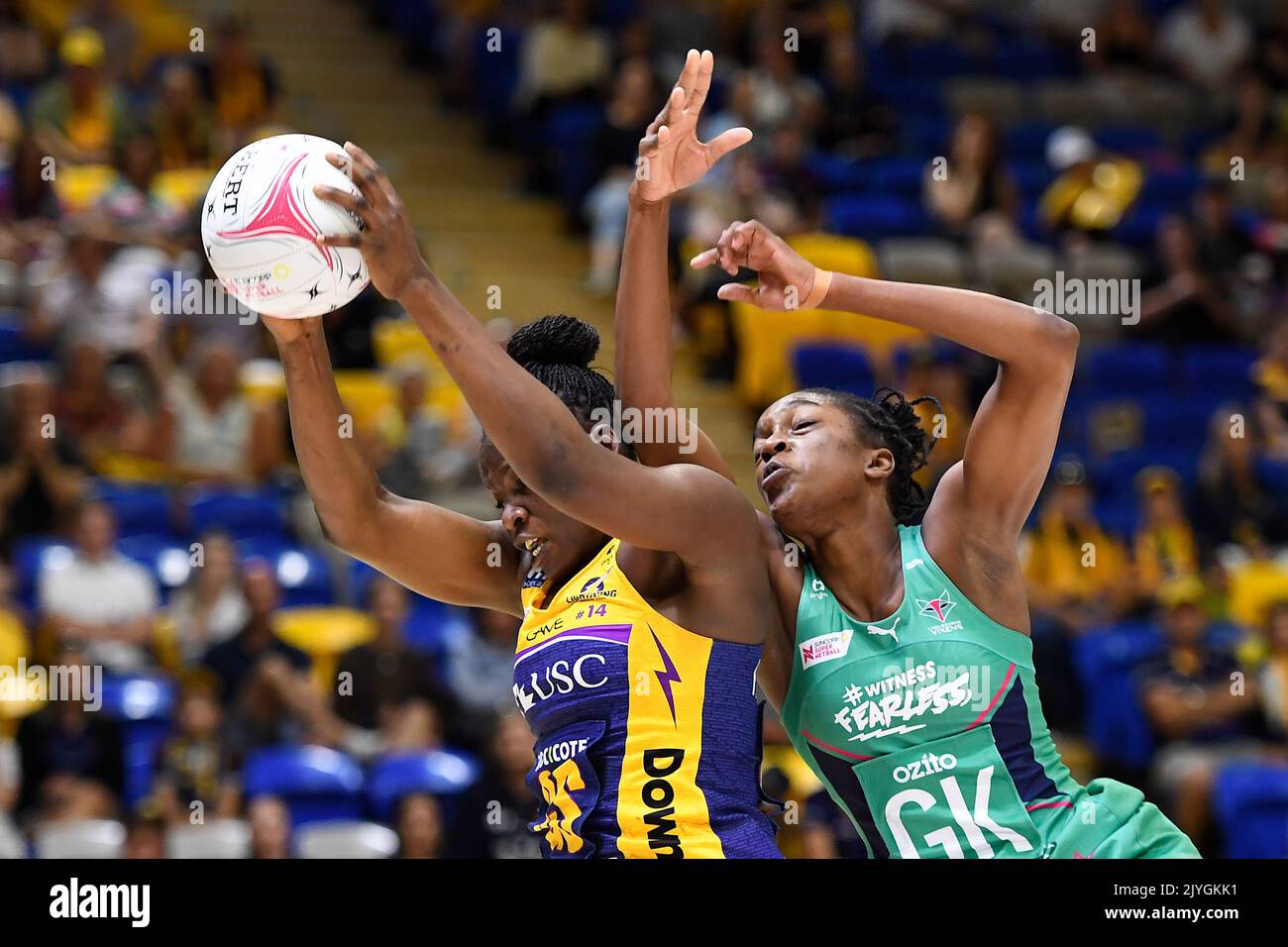 Peace Proscovia of the Lightning and Kadie-Ann Dehaney of the Vixens ...