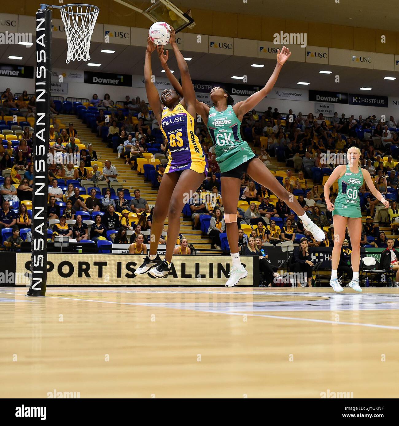 Peace Proscovia of the Lightning and Kadie-Ann Dehaney of the Vixens ...