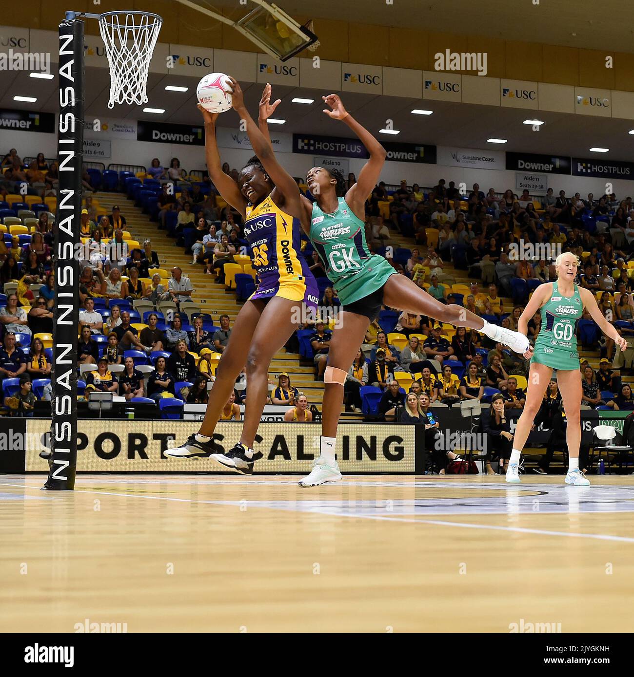 Peace Proscovia of the Lightning and Kadie-Ann Dehaney of the Vixens ...
