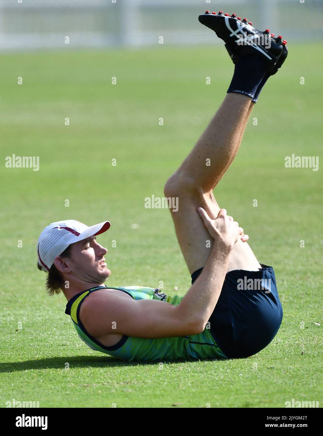 Harris Andrews is seen during Brisbane Lions training at Leyshon Park ...