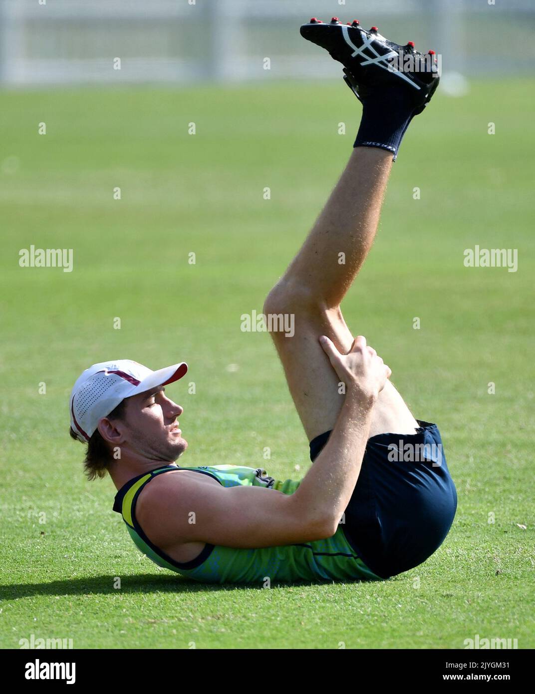 Harris Andrews is seen during Brisbane Lions training at Leyshon Park ...
