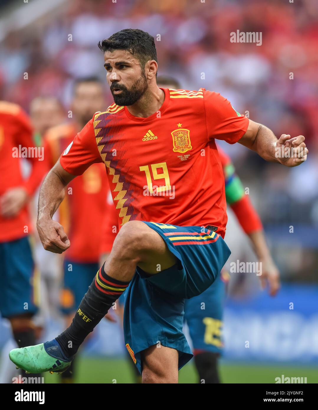 Moscow, Russia - July 1, 2018. Spain national football team striker ...
