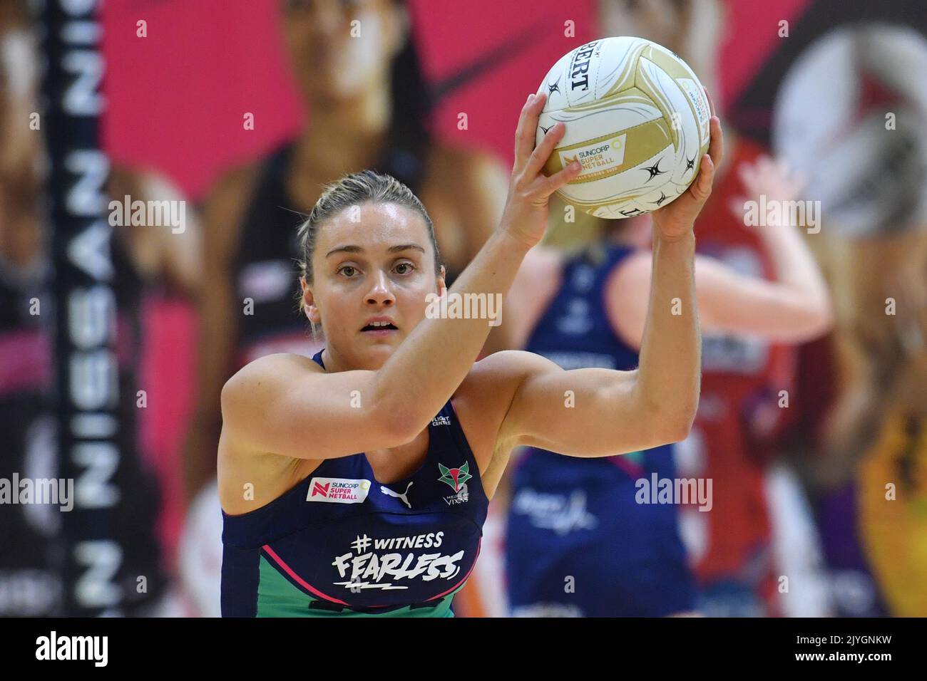 Liz Watson of the Vixens in warmup before the Major Semi-Final Super ...