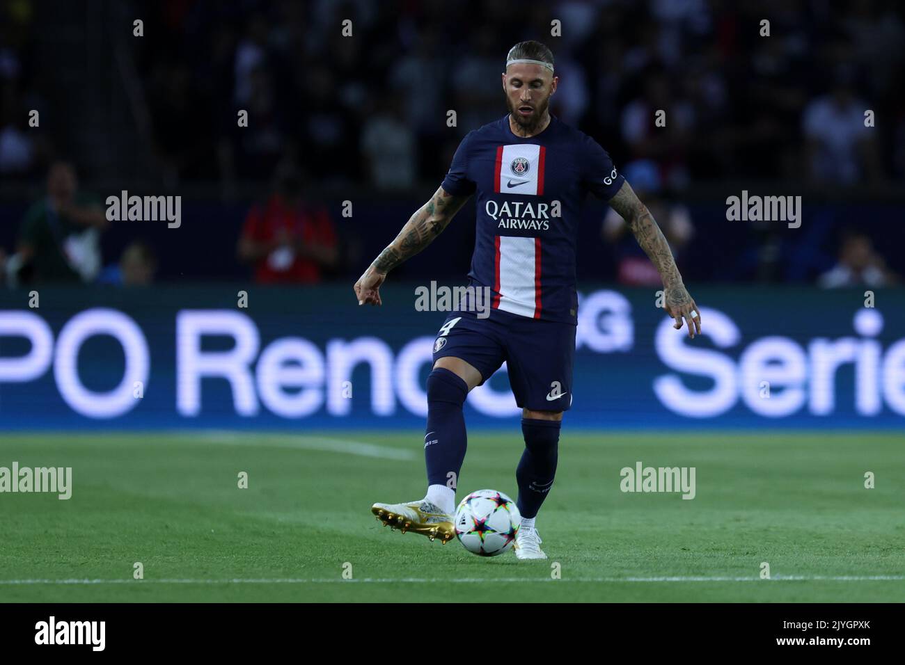 Sergio Ramos of Paris Saint-Germain Fc controls the ball during the ...