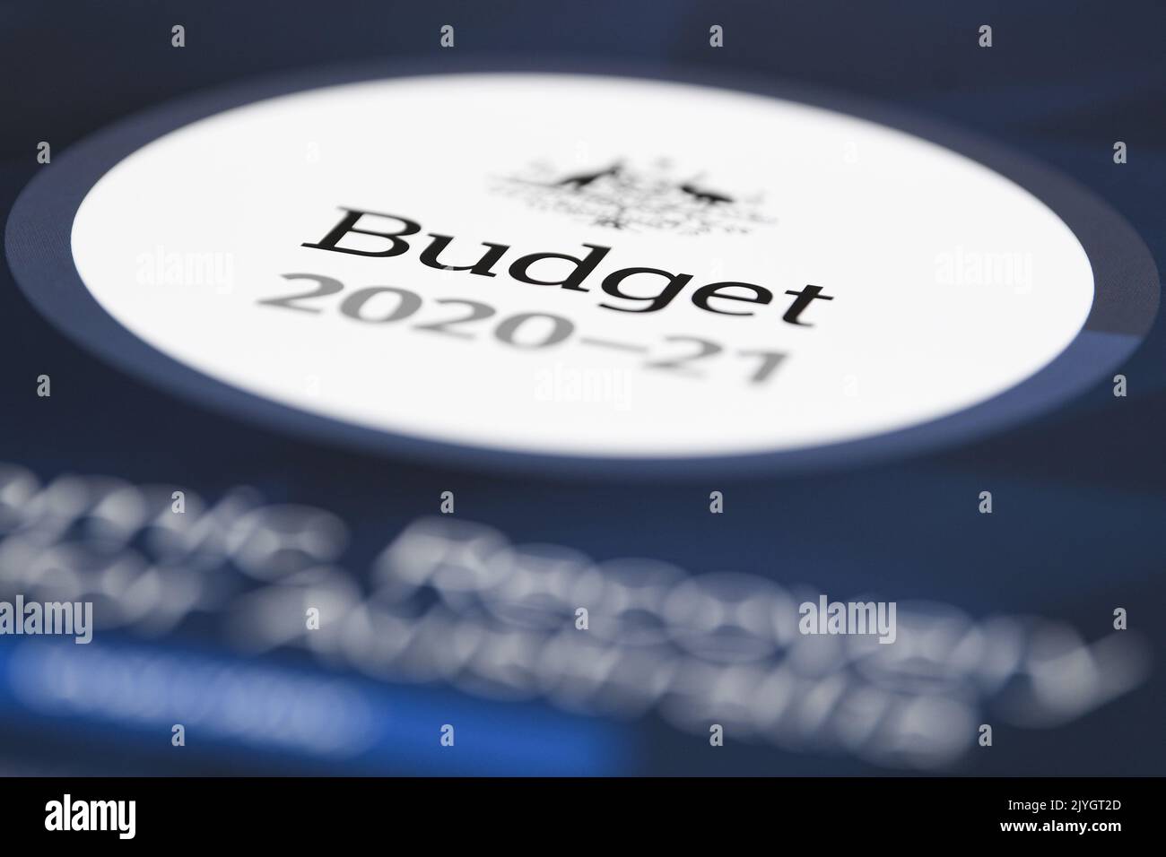 A generic image of the 2020/21 Budget papers inside the Budget lockup ...