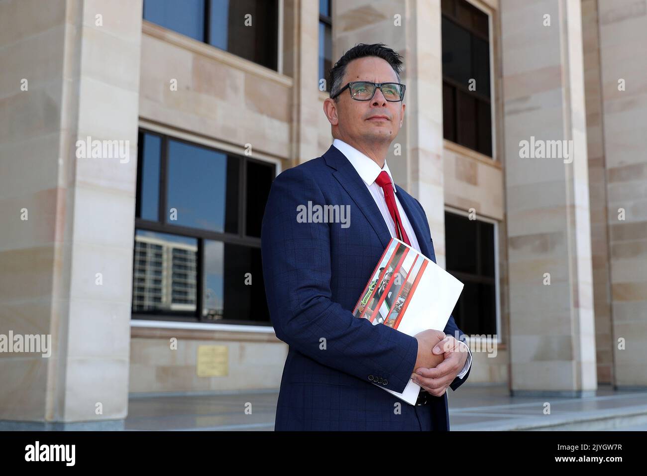 Western Australian Treasurer Ben Wyatt poses for a photograph outside ...