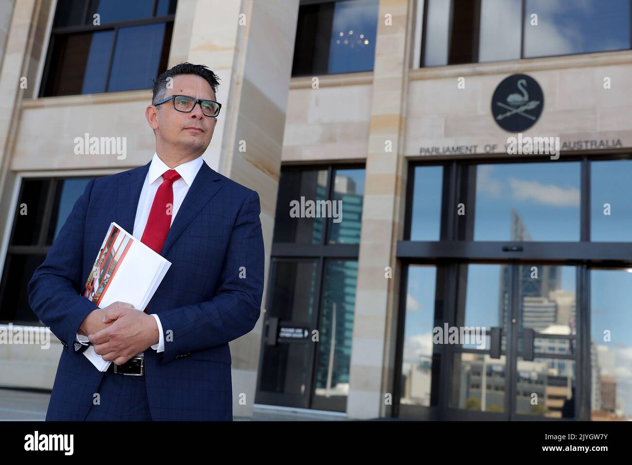 Western Australian Treasurer Ben Wyatt poses for a photograph outside ...