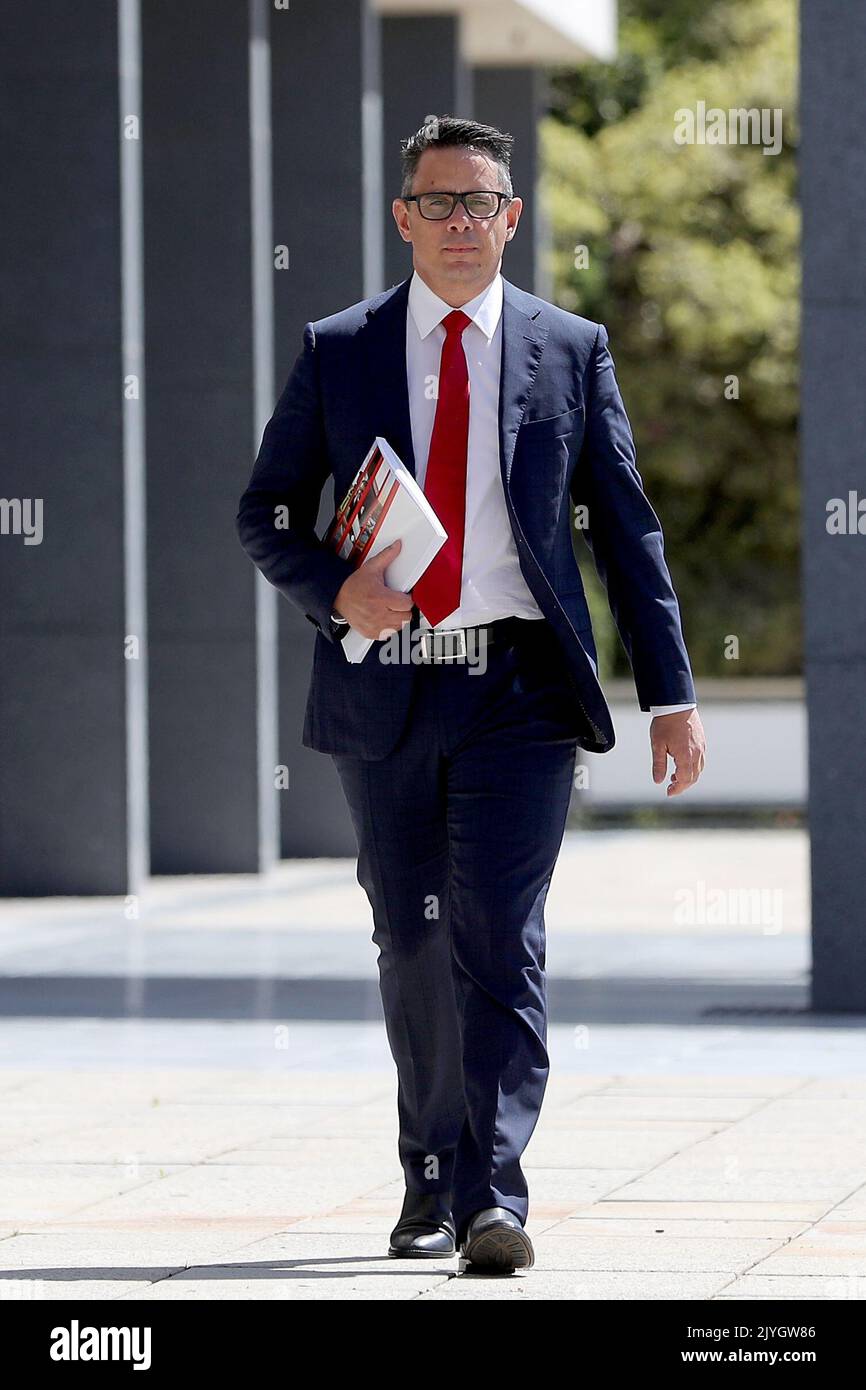 Western Australian Treasurer Ben Wyatt walks to Parliament ahead of ...