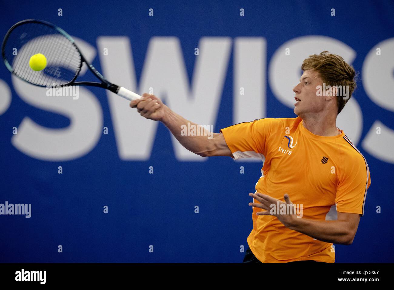 AMSTELVEEN - Tennis player Tim van Rijthoven during training for the ...