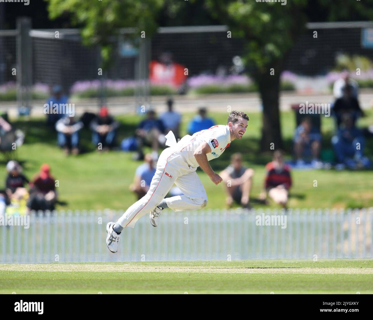 Chadd Sayers of the Redbacks bowls during day 1 of the Round 1 Marsh ...