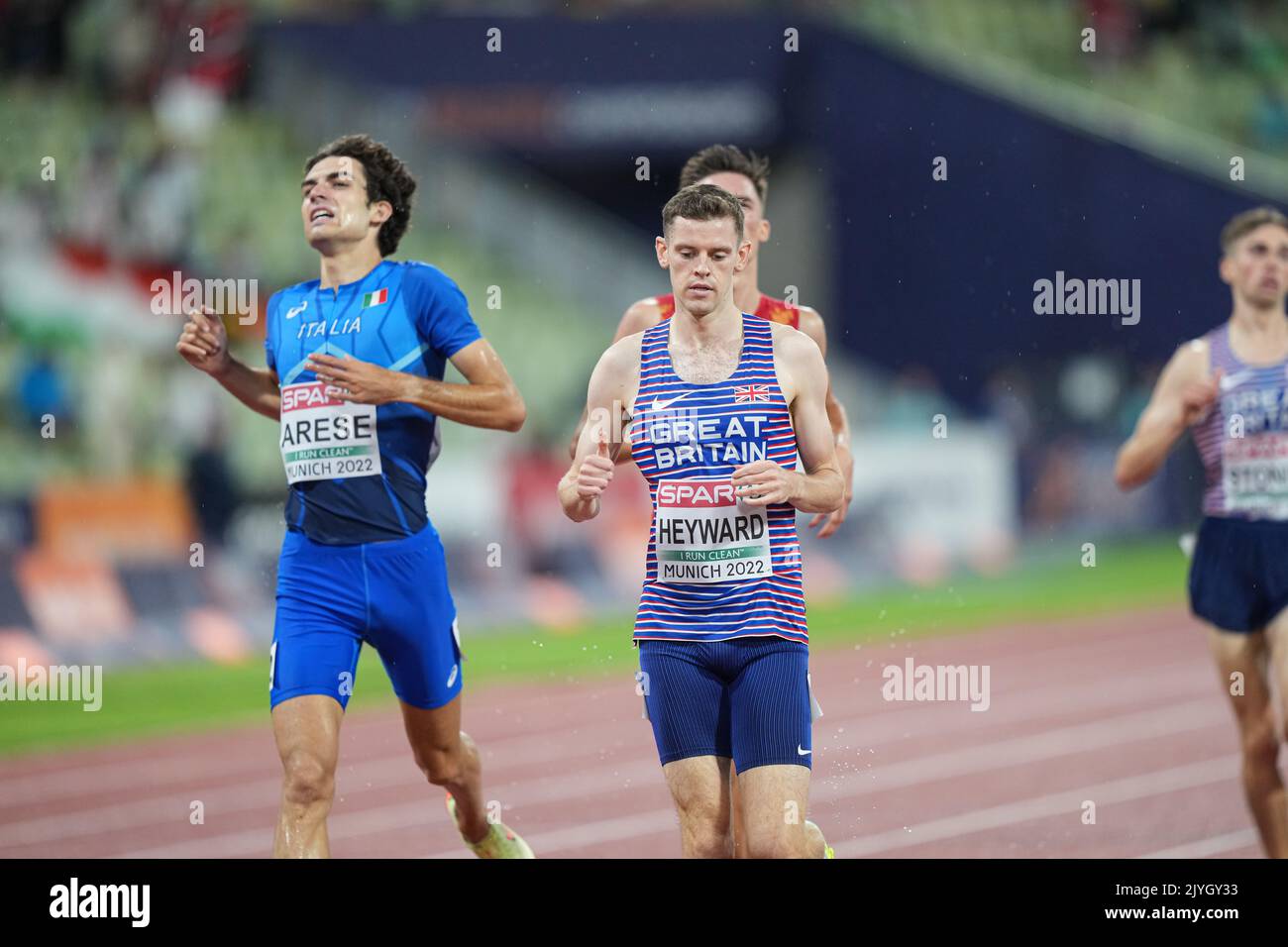 Jake Heyward participating in the 1500 meters of the European Athletics ...