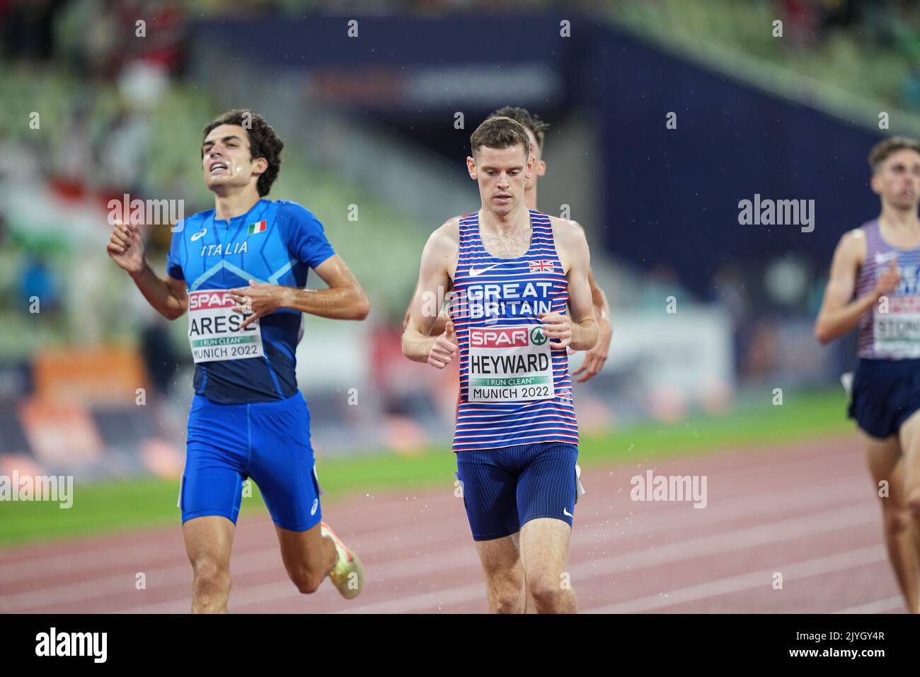 Jake Heyward participating in the 1500 meters of the European Athletics ...