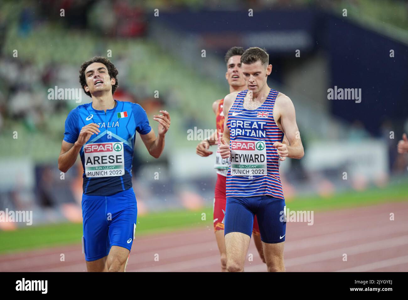Jake Heyward participating in the 1500 meters of the European Athletics ...
