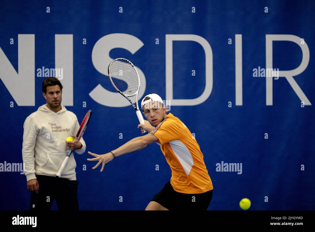 AMSTELVEEN - Tennis player Tallon Groet at the training for the Davis ...