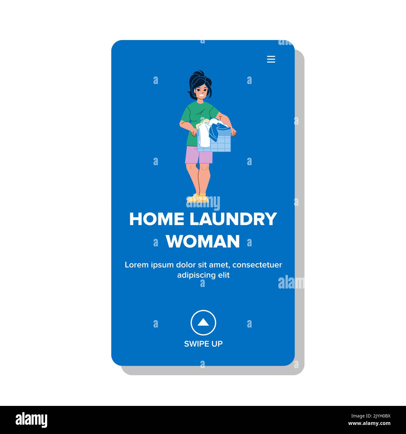 home laundry woman vector Stock Vector Image & Art - Alamy