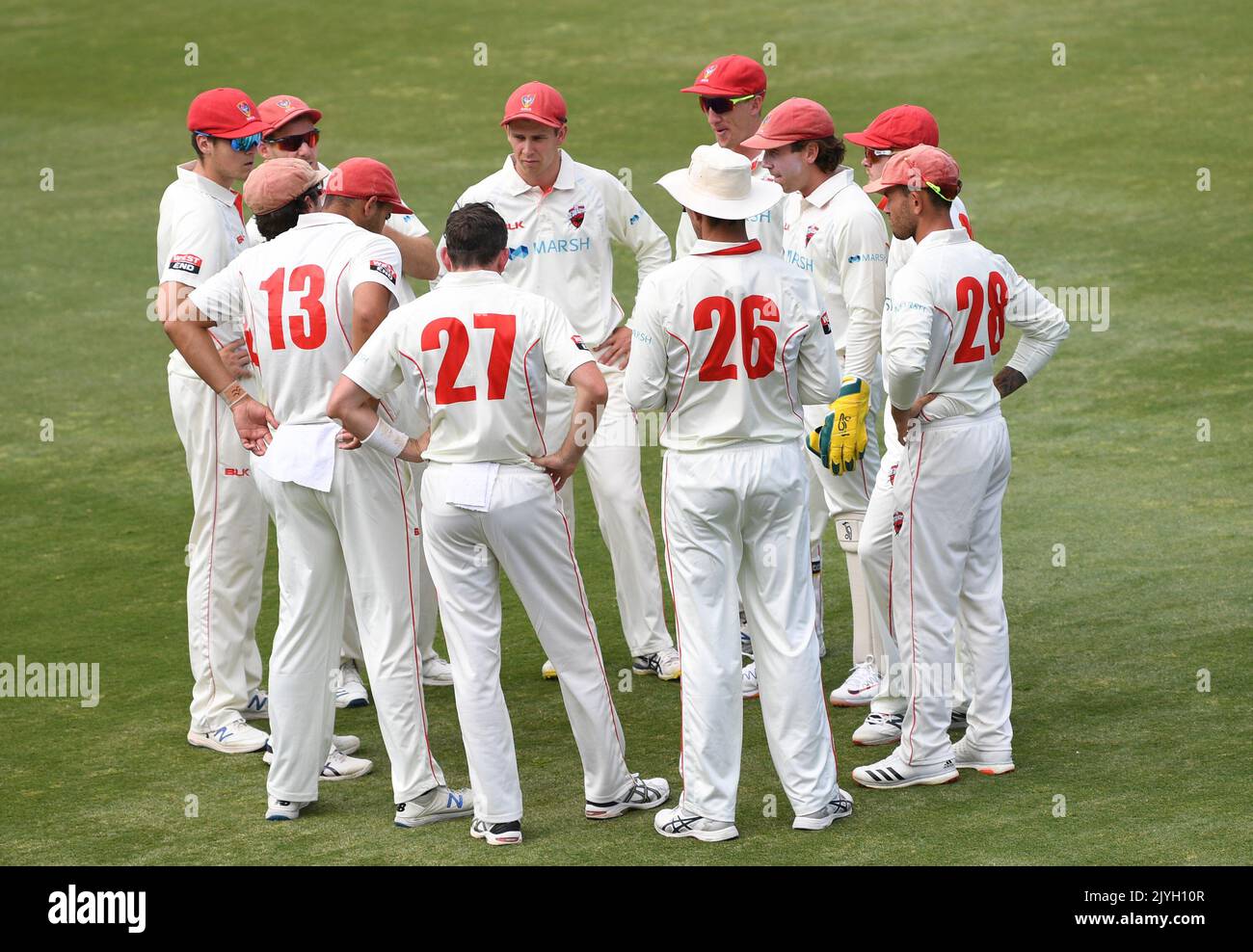 Redback players prepare to go on the field during day 3 of the Round 1 ...