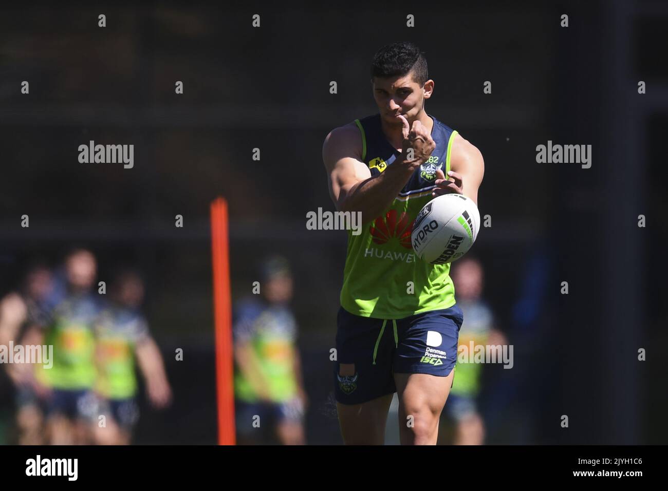 Bailey Simonsson of the Canberra Raiders in action during a training ...