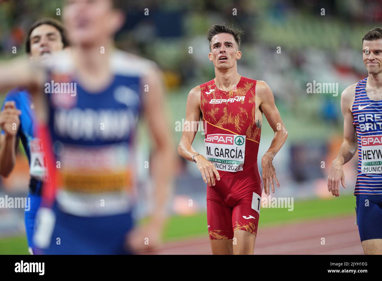 Mario Garcia Romo participating in the 1500 meters of the European ...
