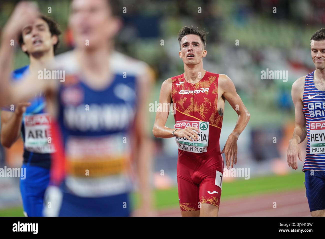 Mario Garcia Romo participating in the 1500 meters of the European ...