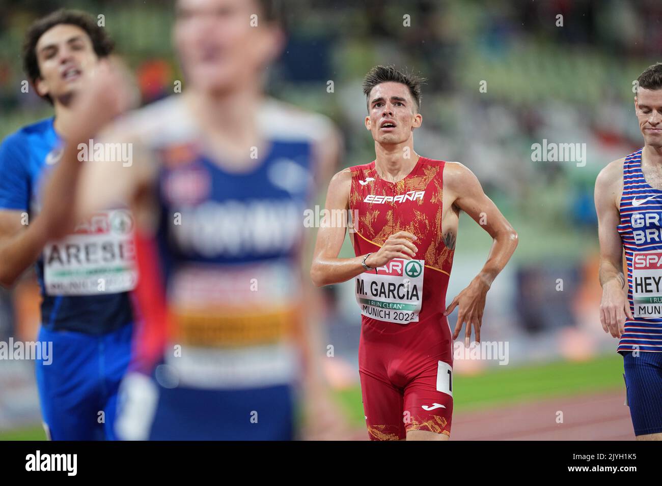 Mario Garcia Romo participating in the 1500 meters of the European ...