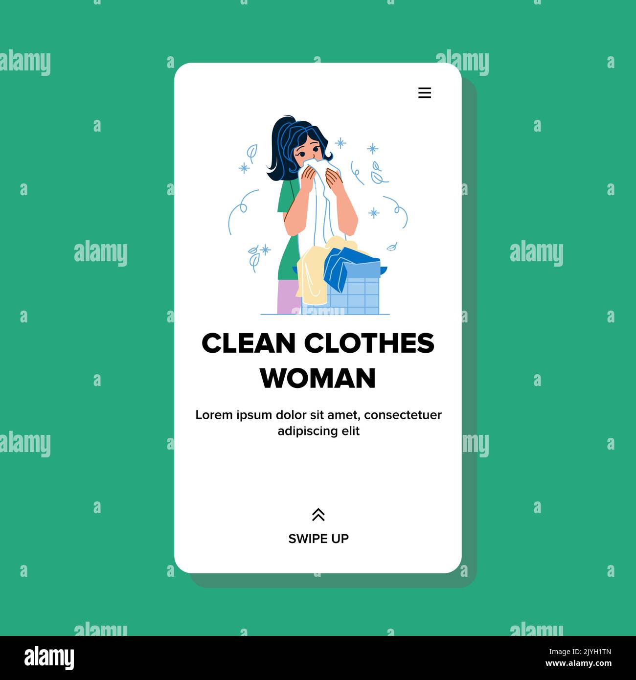 clean clothes woman vector Stock Vector Image & Art - Alamy
