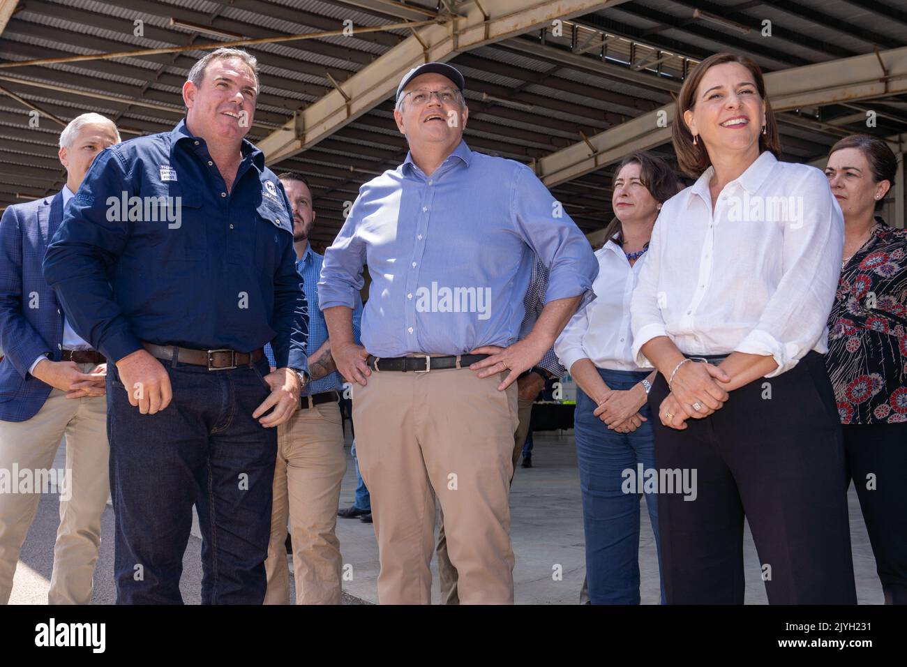 Meridian Helicopters owner Geoff Keir, Prime Minister Scott Morrison ...