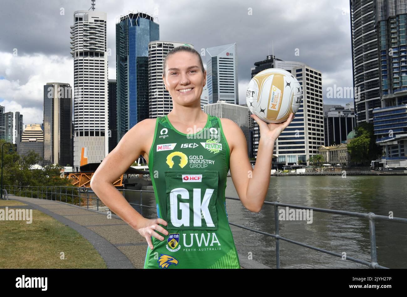 West Coast Fever captain Courtney Bruce is seen posing for a photograph ...
