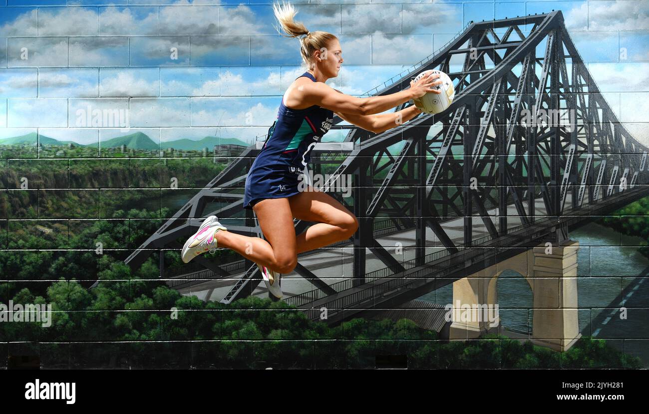Melbourne Vixens co-captain Kate Moloney is seen posing for a ...