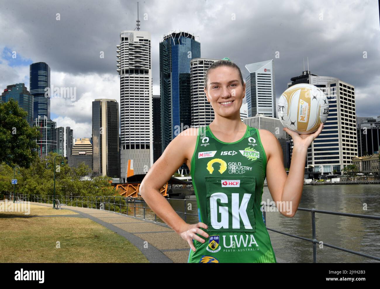West Coast Fever captain Courtney Bruce is seen posing for a photograph ...