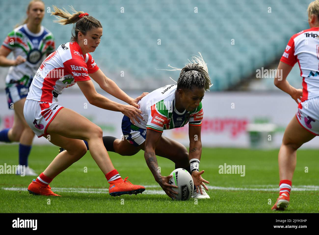 Ellia Green of the Warriors during the NRLW match between the St ...