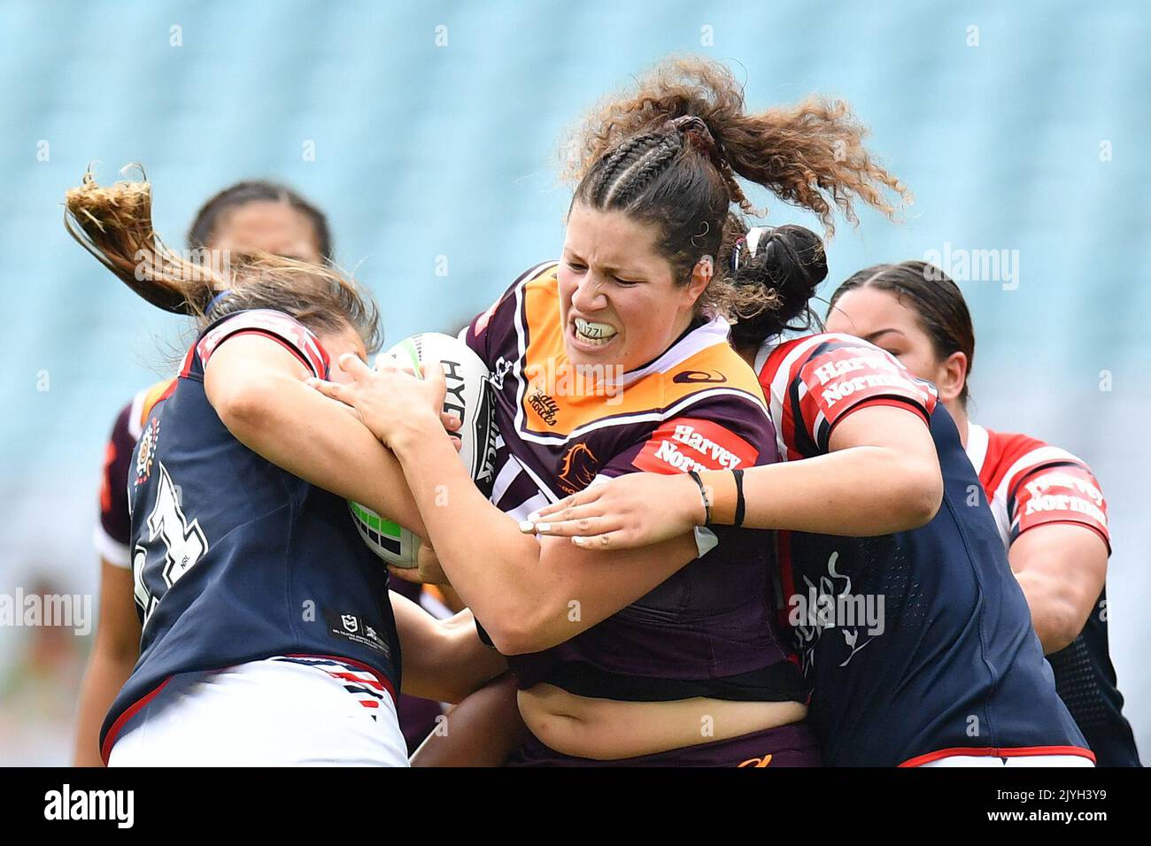 Chelsea Lenarduzzi of the Broncos during the NRLW match between the ...