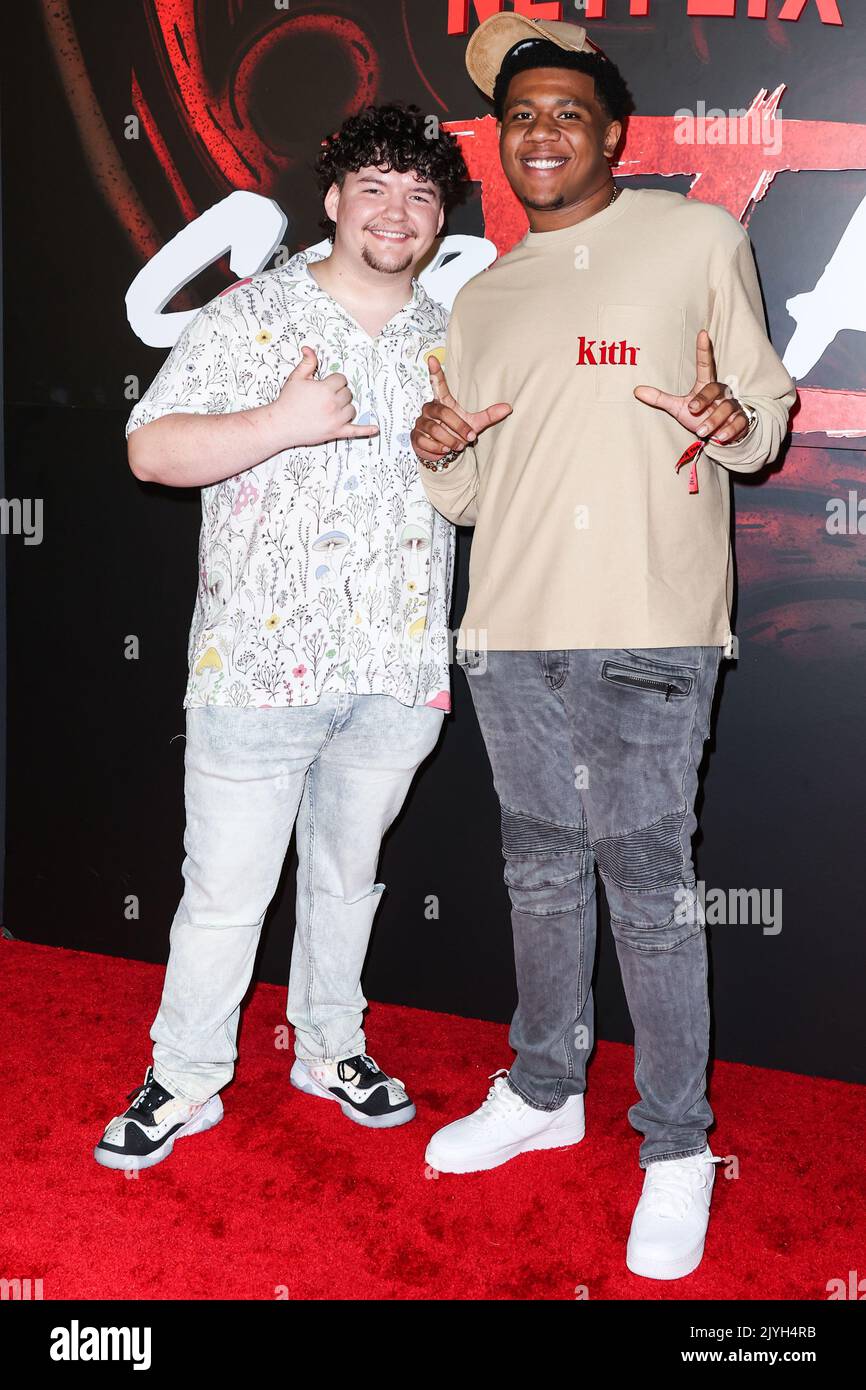 LOS ANGELES, CALIFORNIA, USA - SEPTEMBER 07: Aedin Mincks and Khalil ...