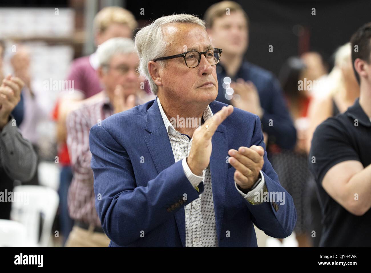 Wayne Swan at the Queensland Labor election campaign launch in Brisbane ...