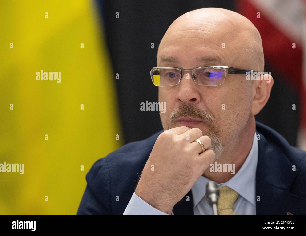 Ramstein, Germany. 08th Sep, 2022. Ukrainian Defense Minister Olexiy ...