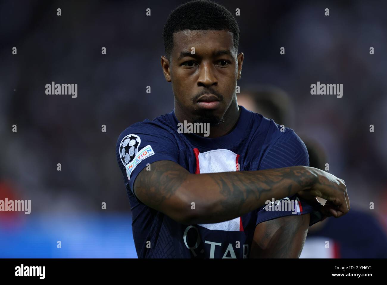 Presnel Kimpembe of Paris Saint-Germain Fc looks on during the Uefa ...