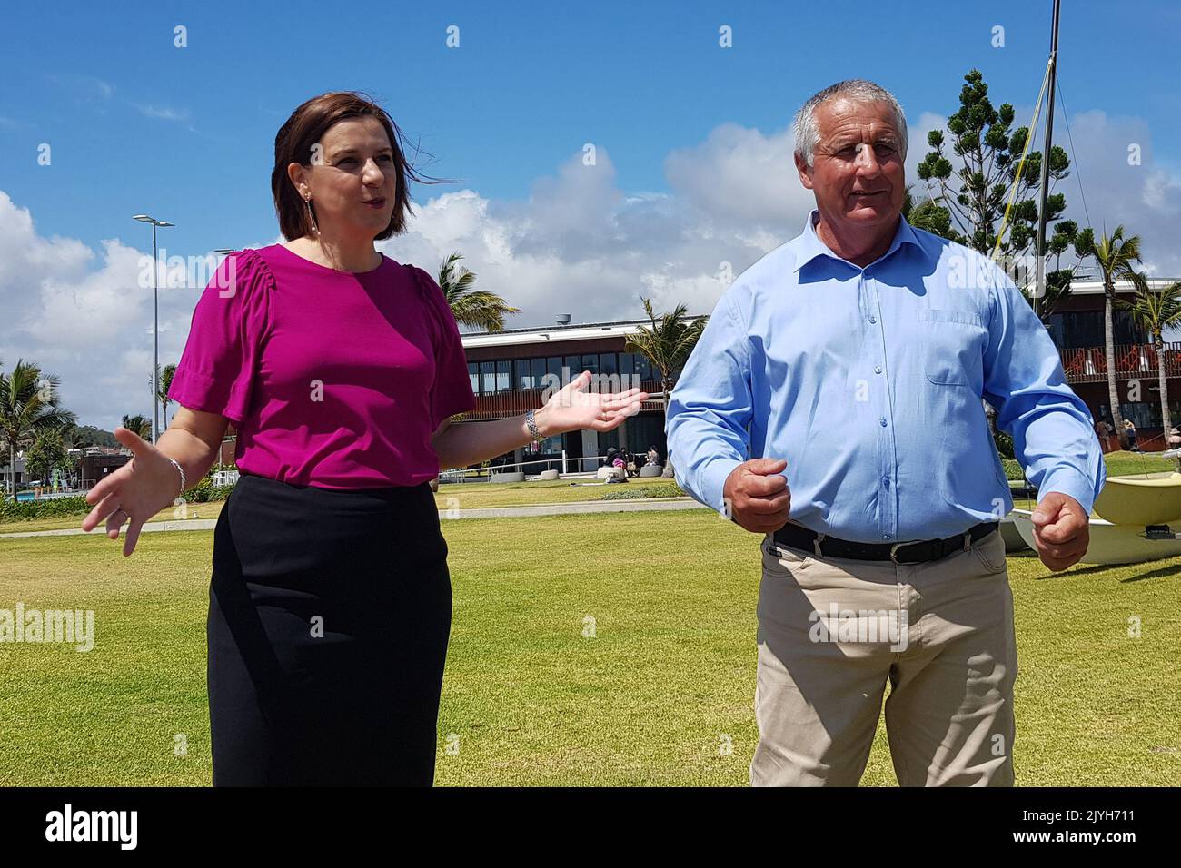Queensland Liberal National Party leader Deb Frecklington campaigns ...
