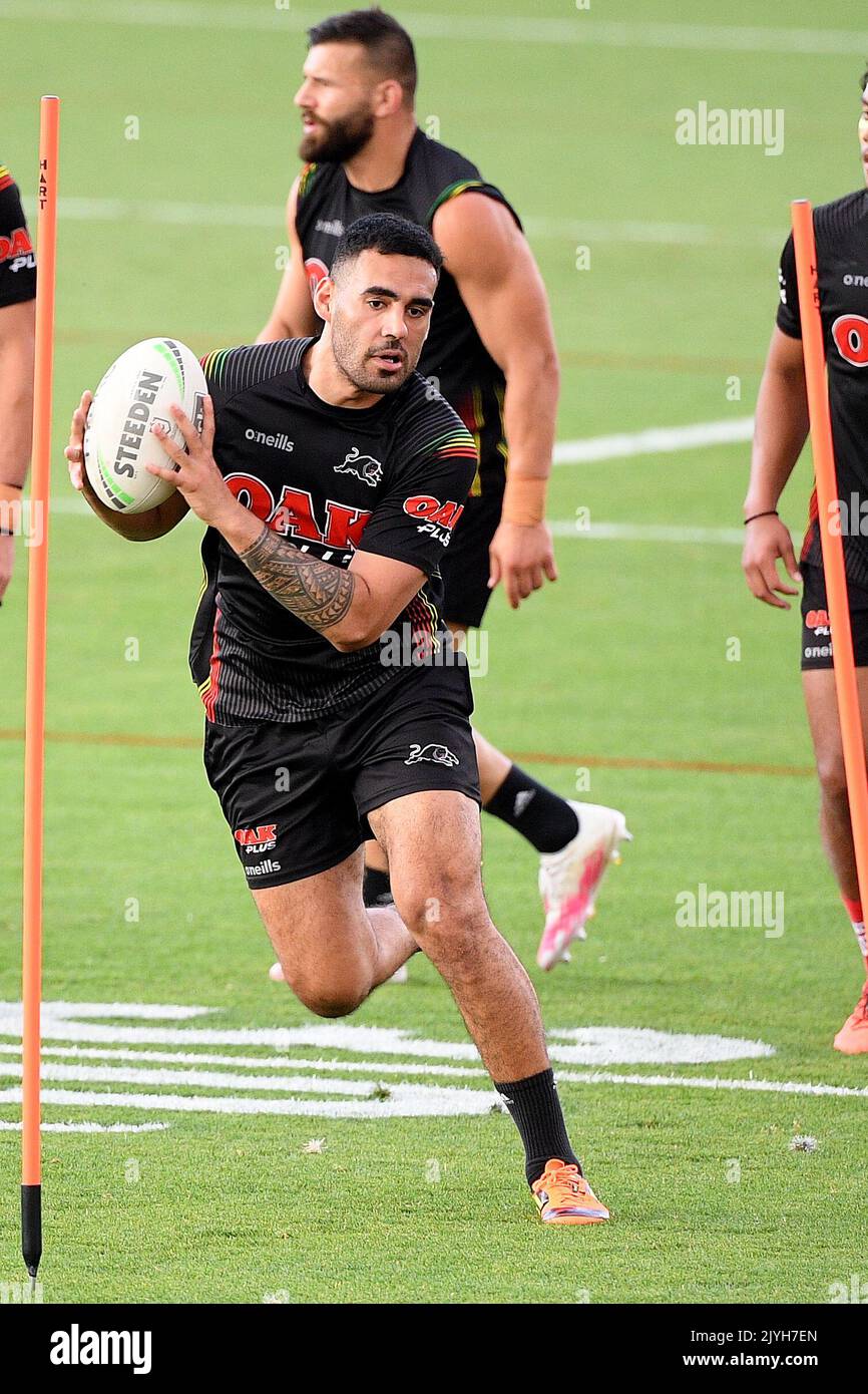 Tyrone May of the Panthers during an open training session and fan day ...